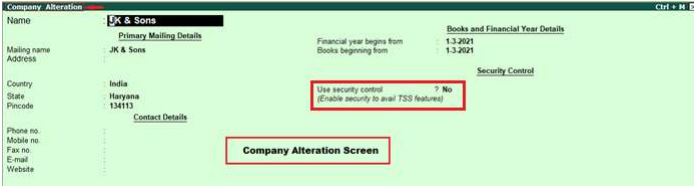 Take care of Security in Tally