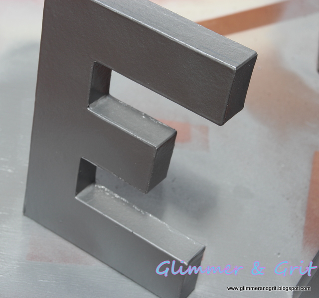 Glimmer And Grit: DIY Faux Metal Letters