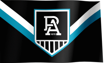Port Adelaide Football Club Fan Flag (GIF) - All Waving Flags