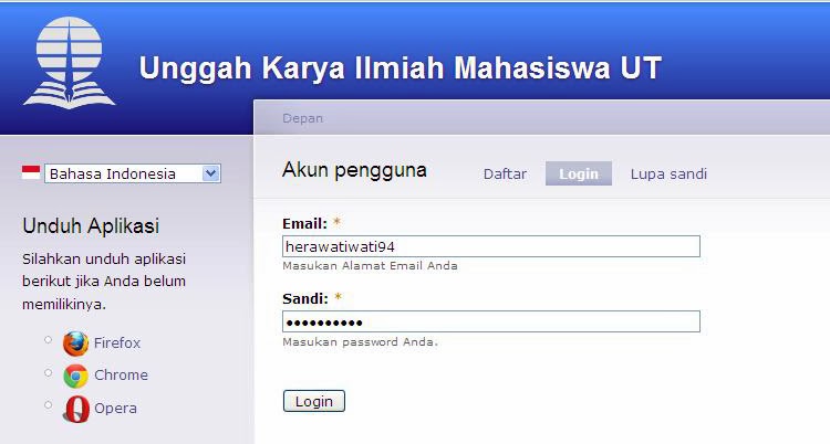 Langkah Mengetahui User Login Karil UT | Universitas Terbuka (UT ...