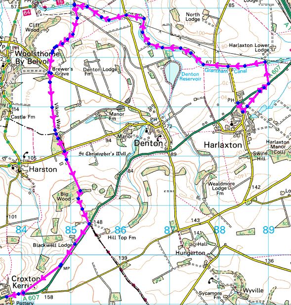 Journeys on Foot: Harlaxton to Croxton Kerrial, Lincolnshire