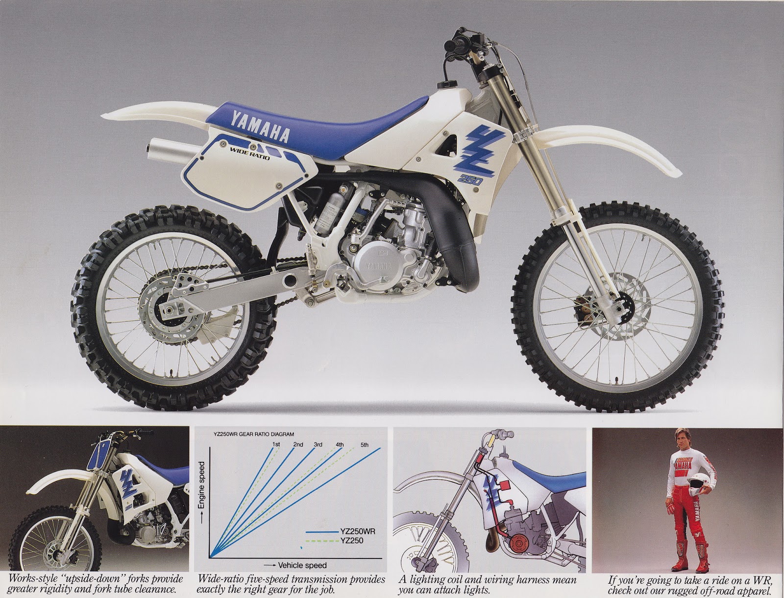 Racing Cafè: Vintage Brochures: Yamaha YZ 250 WR 1989 (Usa)