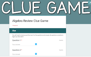 Fun First Day Math Activity - Algebra Review Using Clue | Teaching High ...