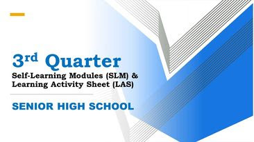 SHS - 3rd Quarter Self-Learning Modules and LAS with Answer Key - Deped ...