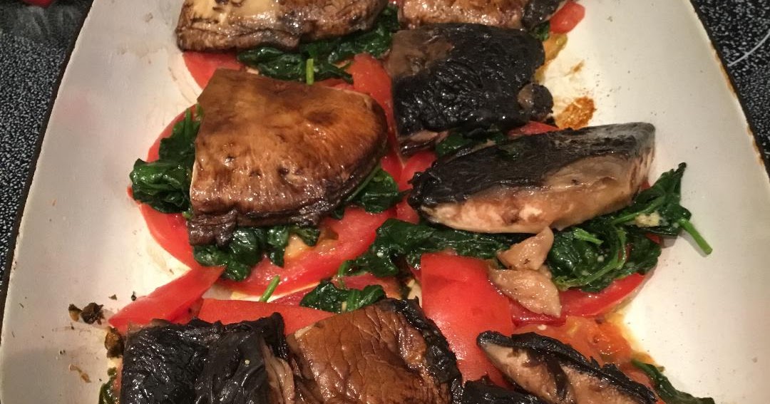 Gluten Free A-Z : Portobello Spinach Stacks- A Plant Based Entree
