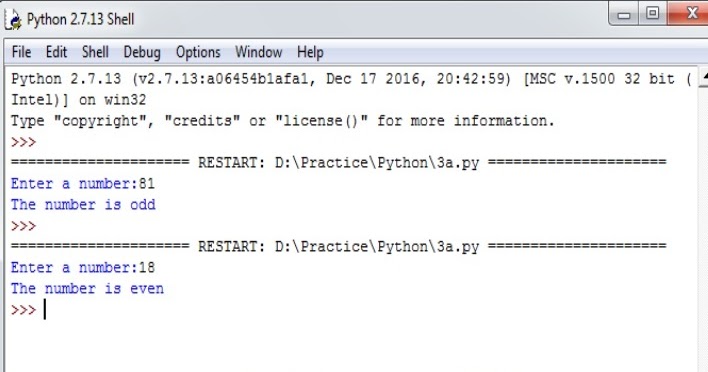Python Programing Lab Exercise 3a
