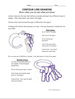 No Corner Suns: Contour Line Drawing Handout