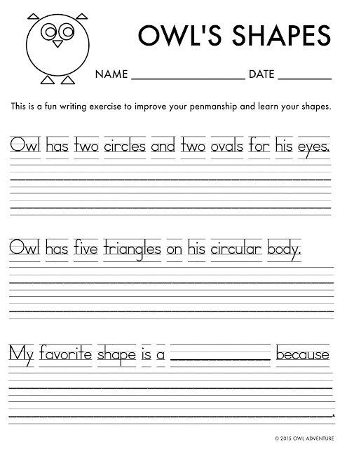 More Free Printable Worksheets For My Owl Fans