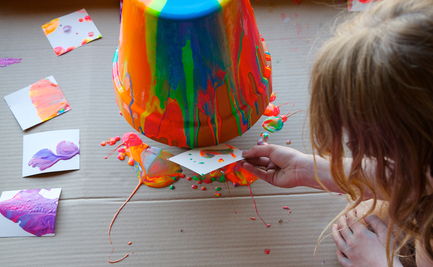 Holly's Arts and Crafts Corner: Craft Project: Pour Paint Handmade Cards