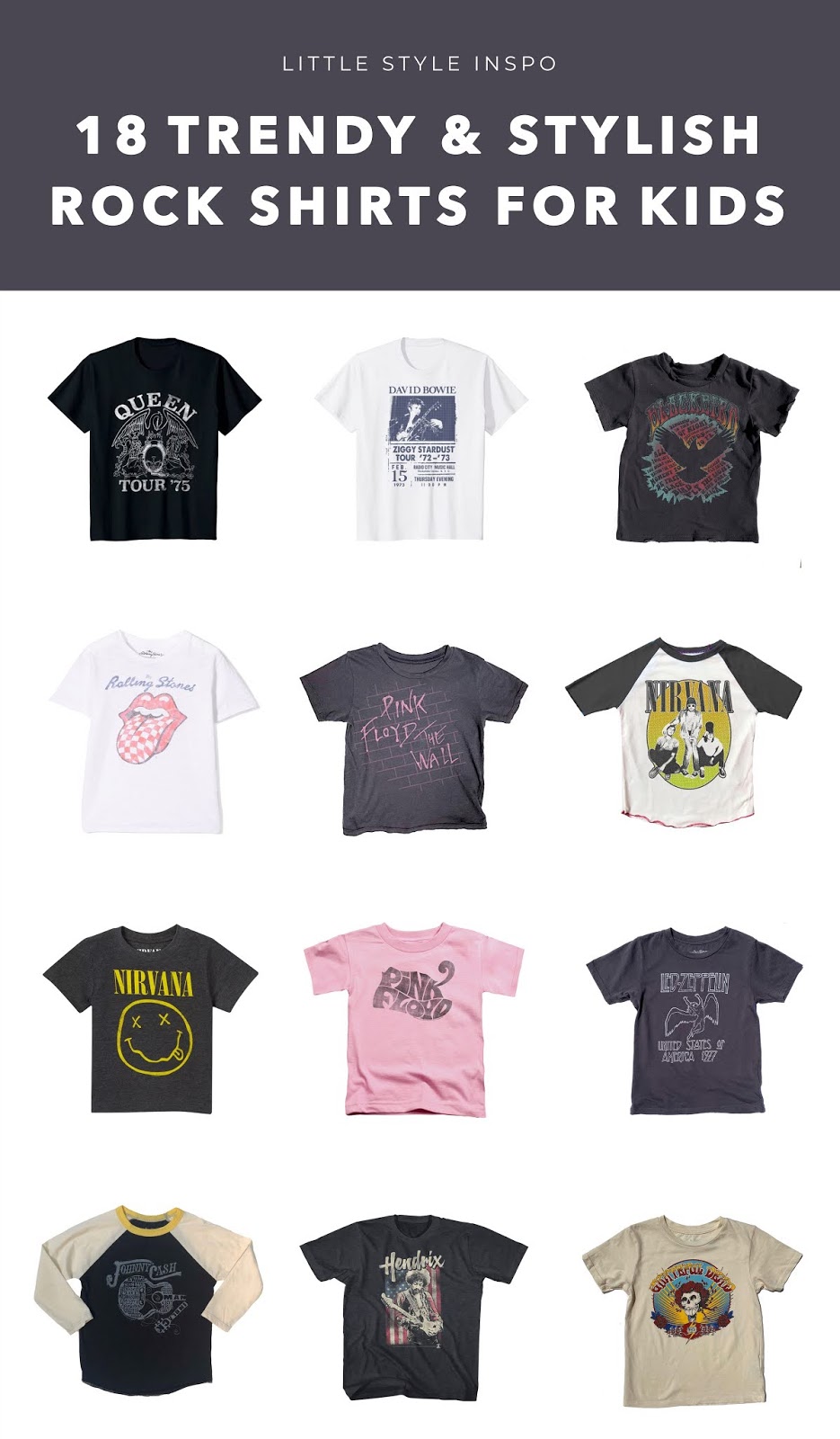 Trendy Kids Rock and Roll Shirts | Little Style Inspo