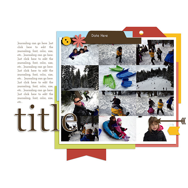 Using Contrast in Photo Collages / Scrapping with Liz