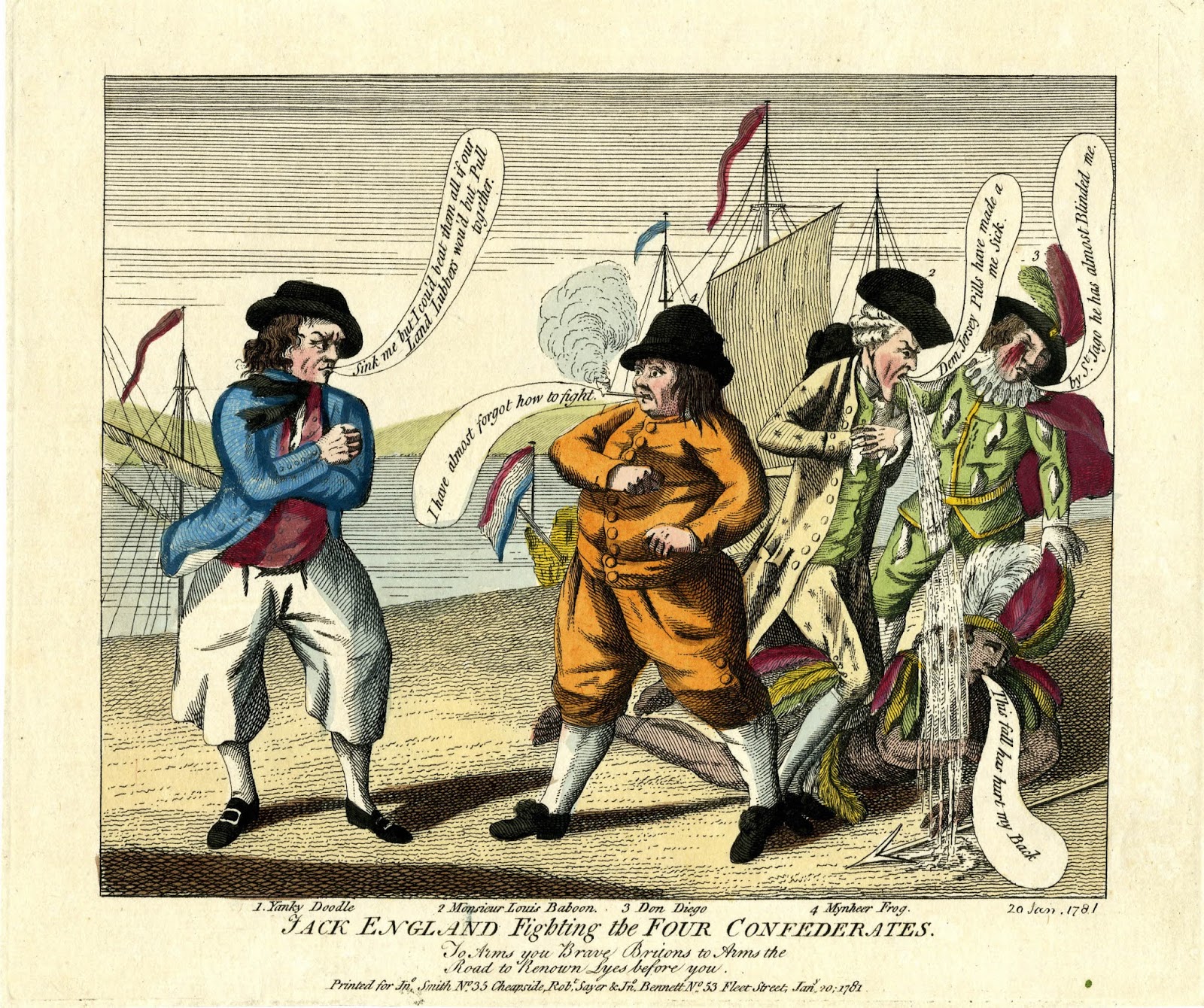 British Tars, 1740-1790: Jack England Fighting the Four Confederates, 1781