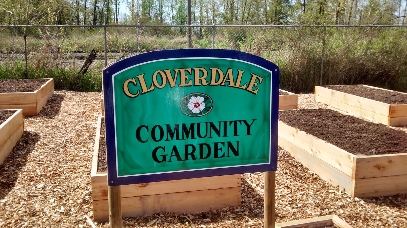 The World of JEK: May Sign of the Month- Cloverdale Community Garden Sign
