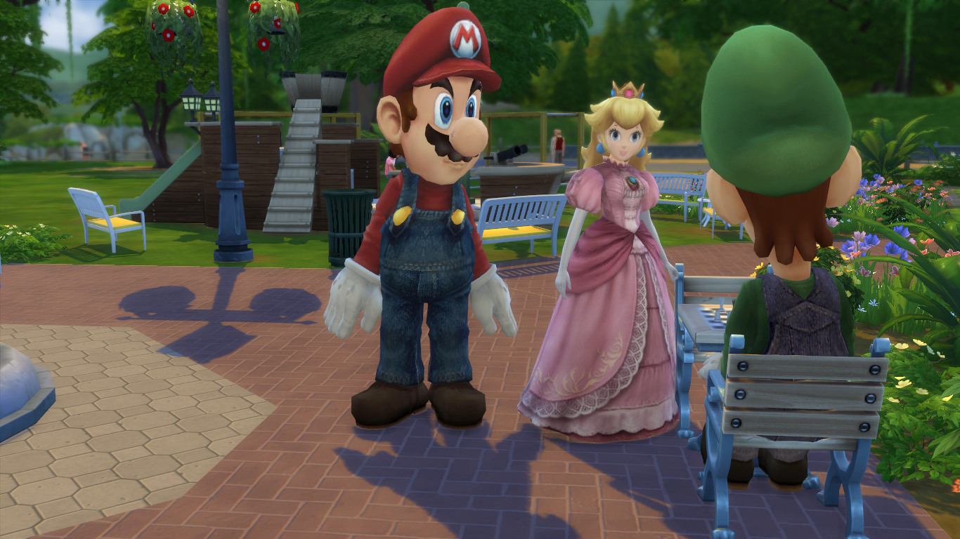 Mario Costume and Princess Peach ~ Cepzid Sims