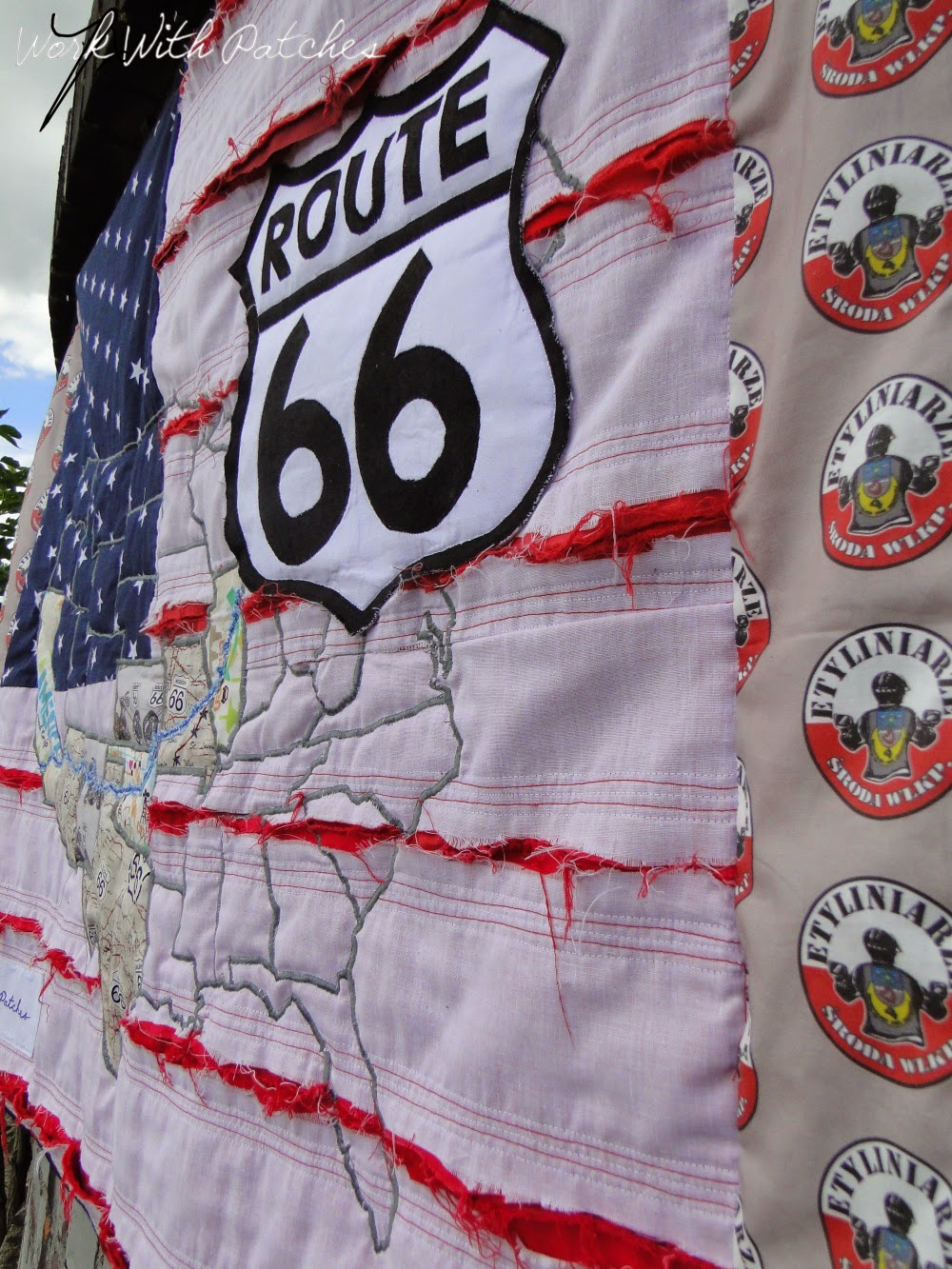 Route 66 quilt flag