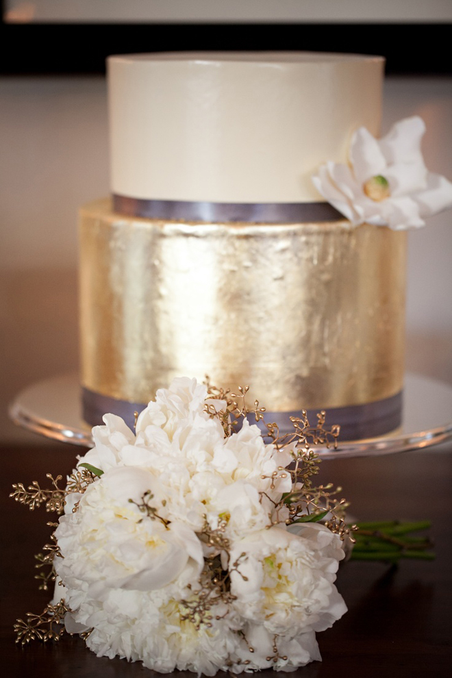 Gold And Silver Wedding Cakes