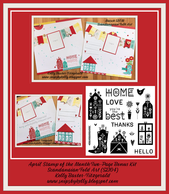 SNIPS BY KELLY: APRIL STAMP of the MONTH Bonus Layout Kit