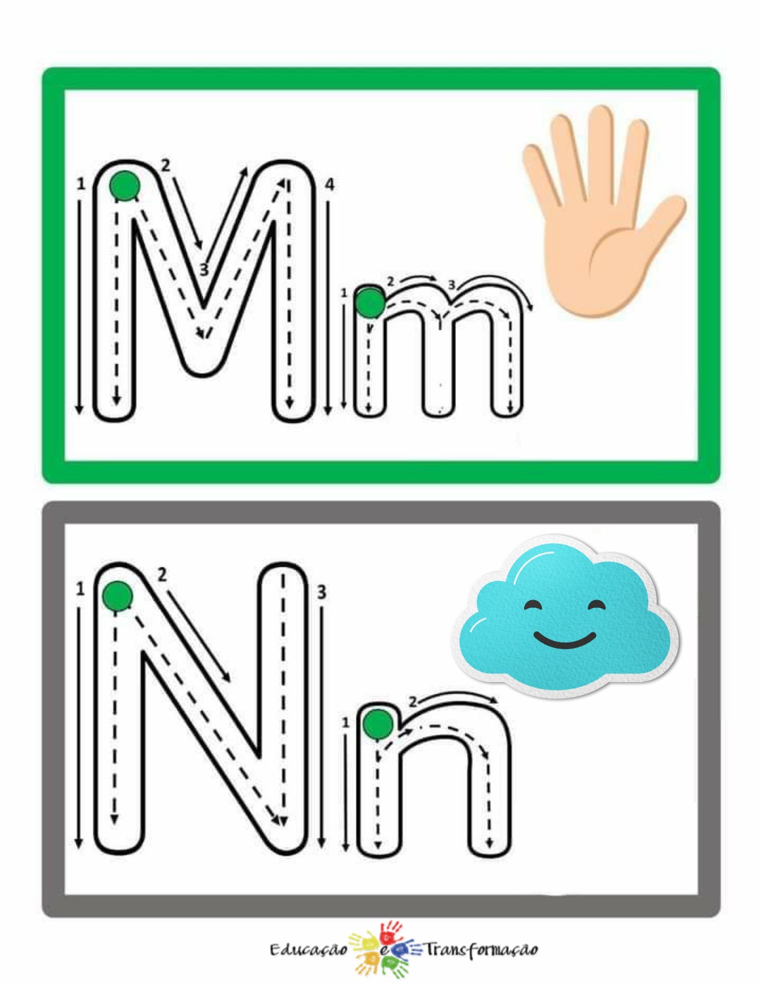 Alfabeto grafomotor Fichas para trabalhar o alfabeto grafomotor ...