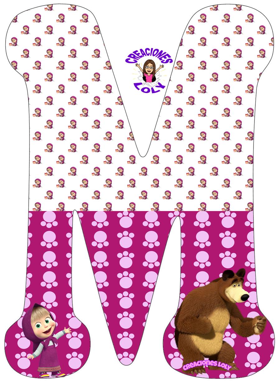 Creaciones Loly: Abecedario Alfabeto Completo Español Masha y el Oso