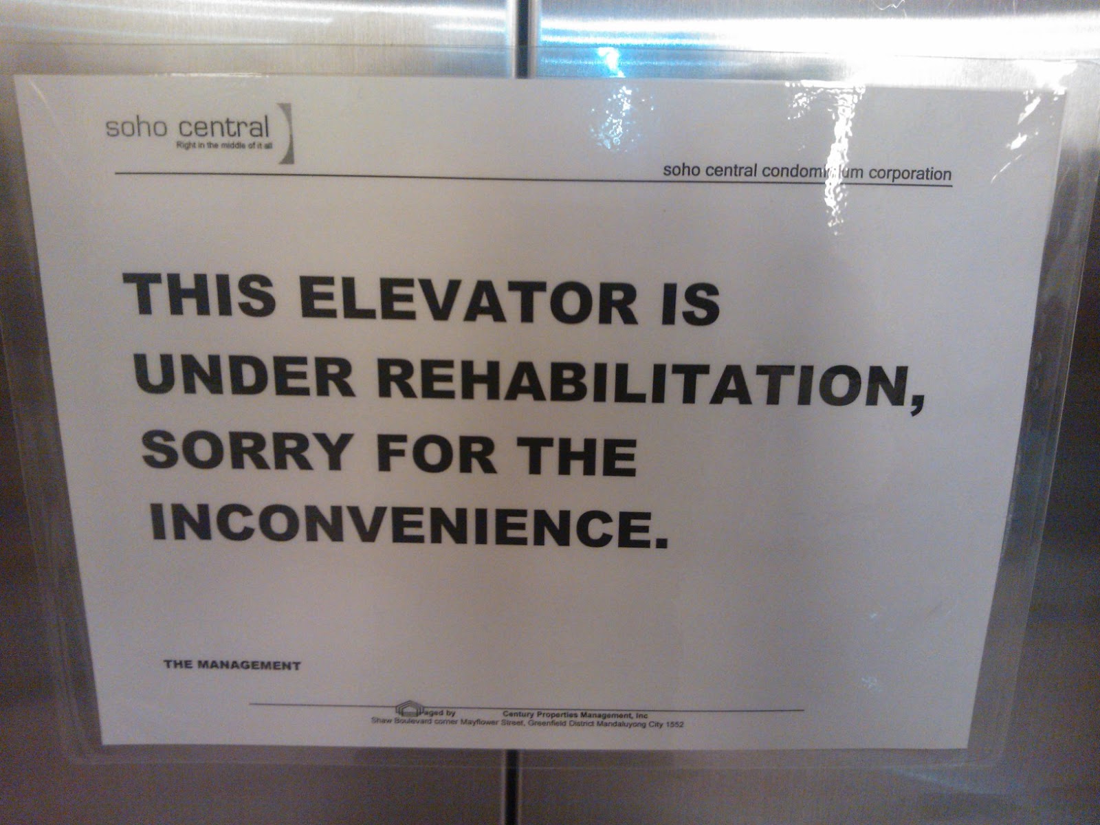 Soho Central Condominium: July 2013