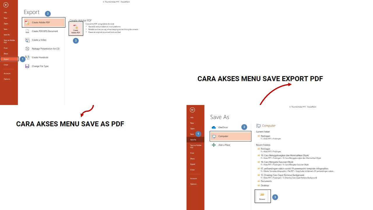 2 Cara Cepat Konversi PowerPoint ke PDF - KELAS PPT