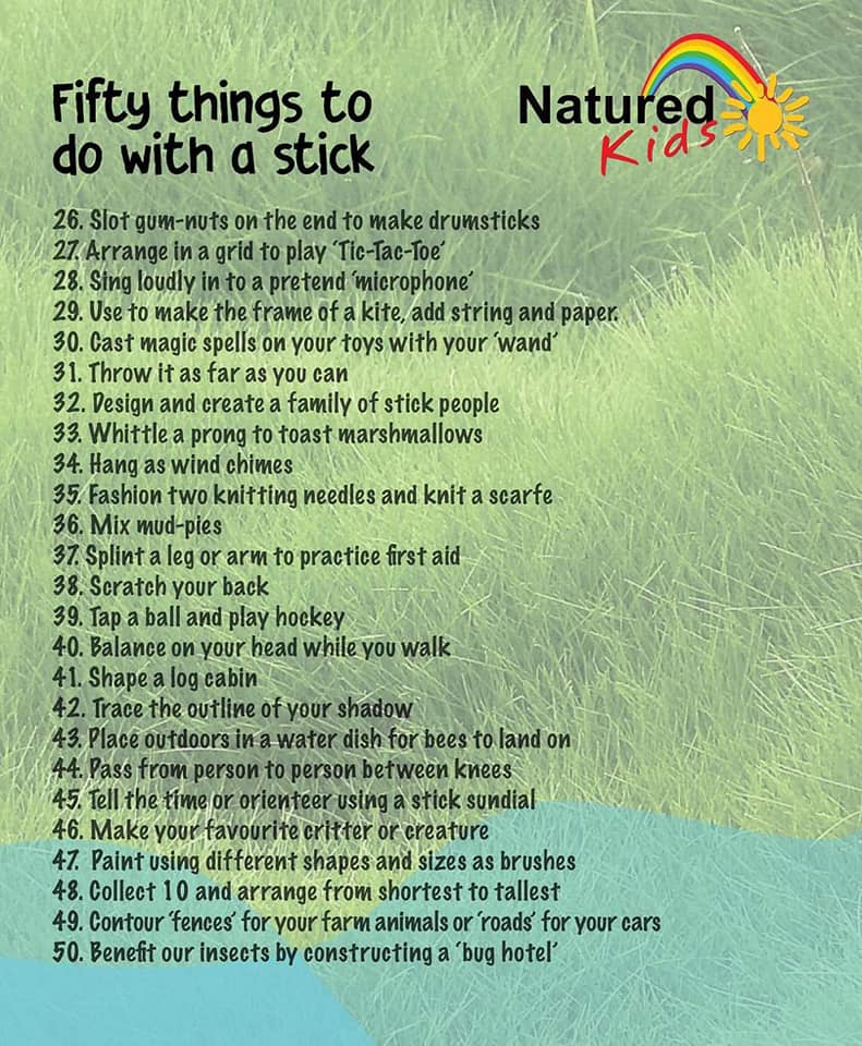 50 things to do with a stick....