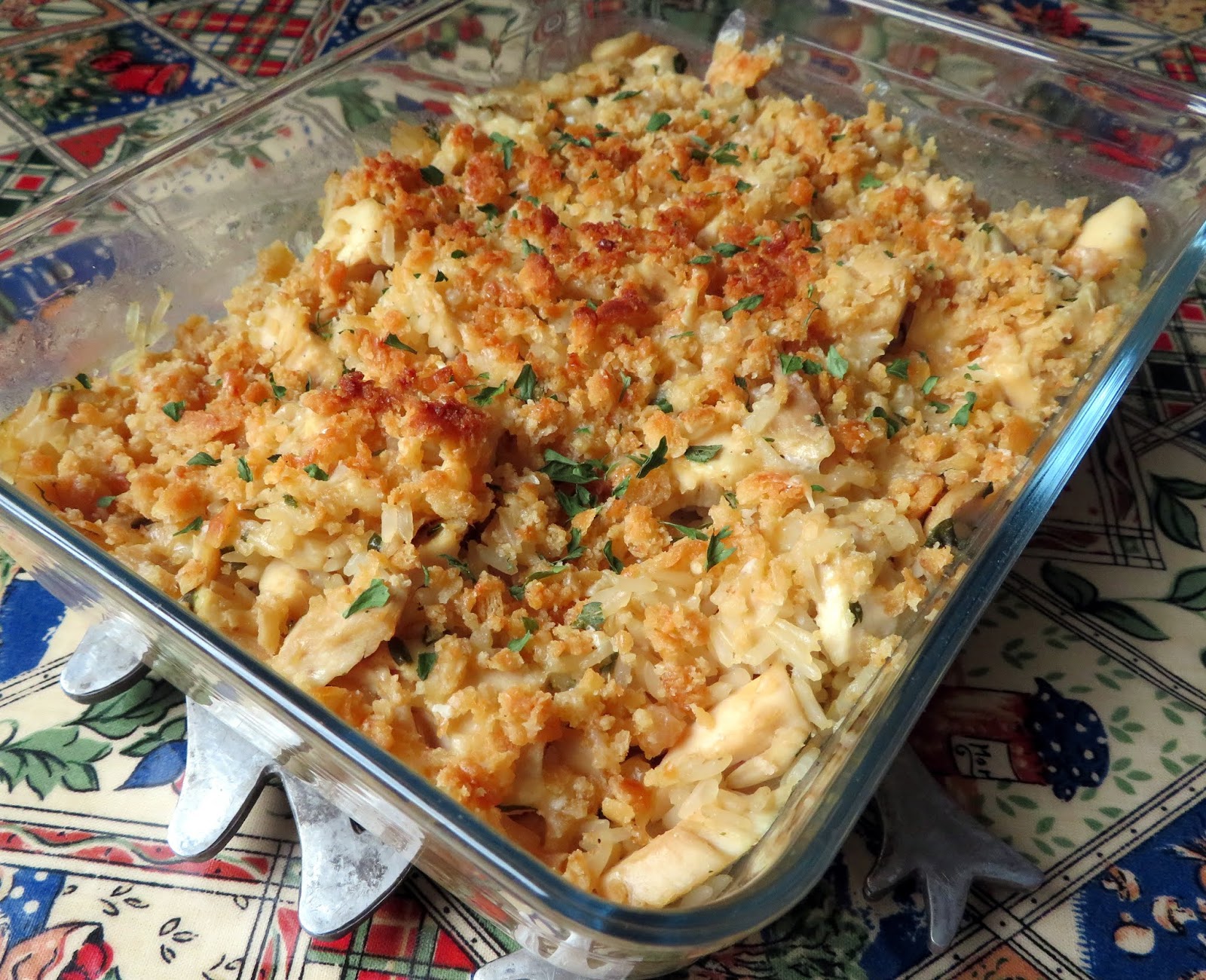 Garlic Cheddar Chicken & Rice Bake