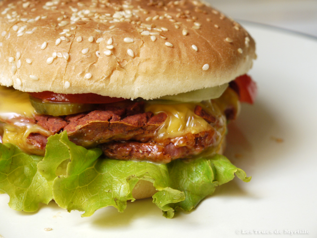 La Cuisine de Myrtille: Hamburgers au beansteak (steak de haricots rouges)