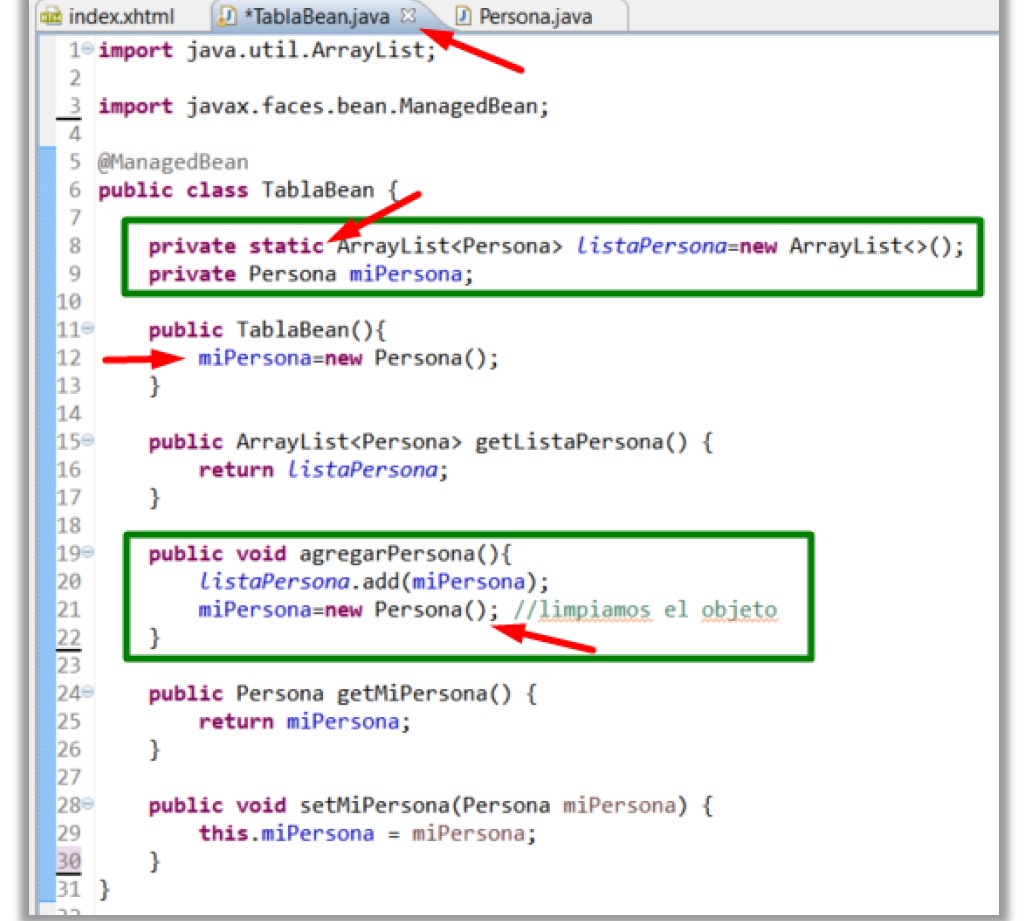 CoDejaVu: USO DEL DATA TABLE EN JSF.