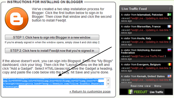 How to Display Live Visitor Information in Blogger | Blogolect