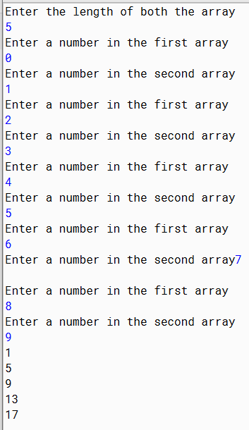 Sum of Two Arrays | Write a program in Java to find the sum of two ... Sum of Two Arrays | Write a program in Java to find the sum of two ...