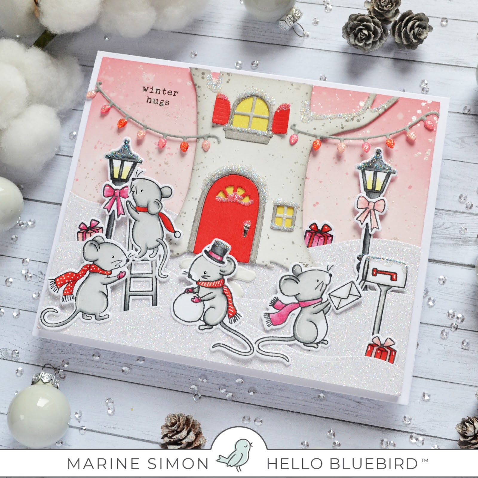 Blue Marine Craft: Hello Bluebird - Merry Mice stamp set + Treehouse ...