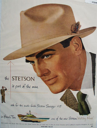 Vintage Stetson Hat Ads.