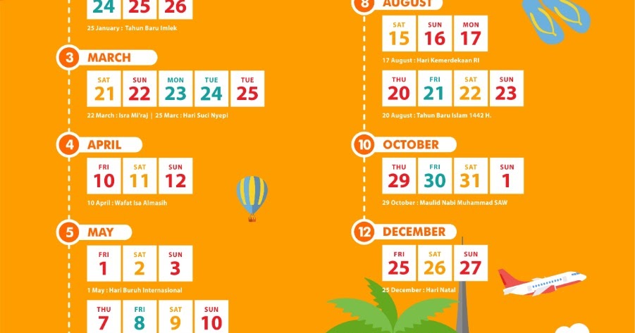 Kalender Liburan 2020 Cheria Holiday - Travel Pelopor Paket Tour Wisata ...