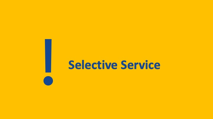 Be Selective with Service