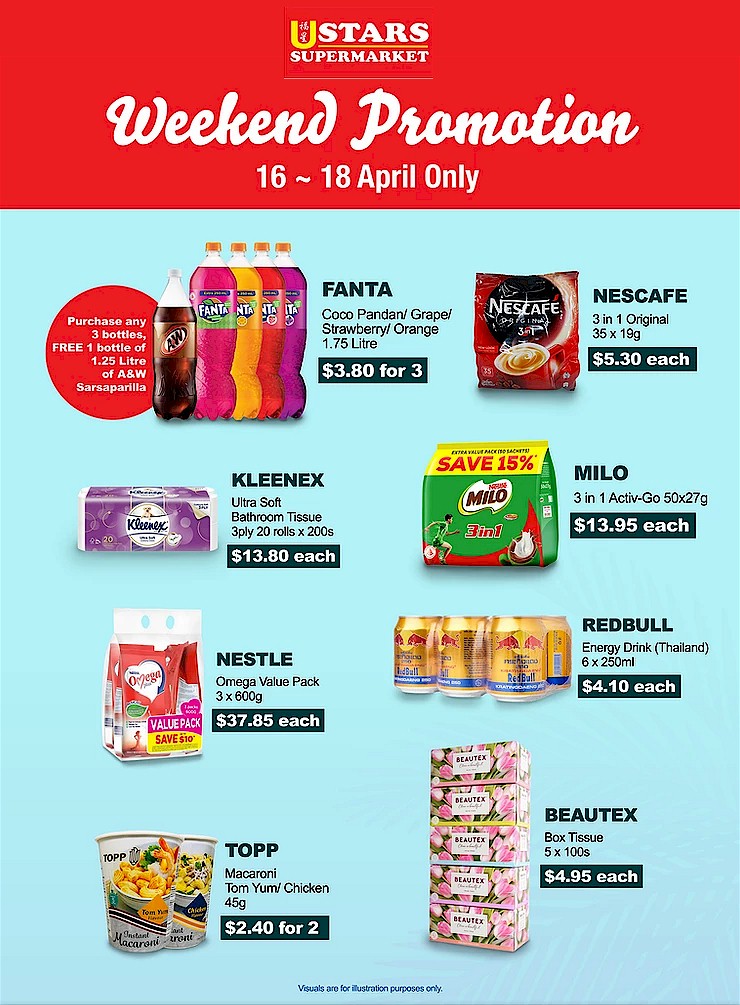U Stars Supermarket Weekend Promotion 16 - 18 April ~ All Singapore Deals