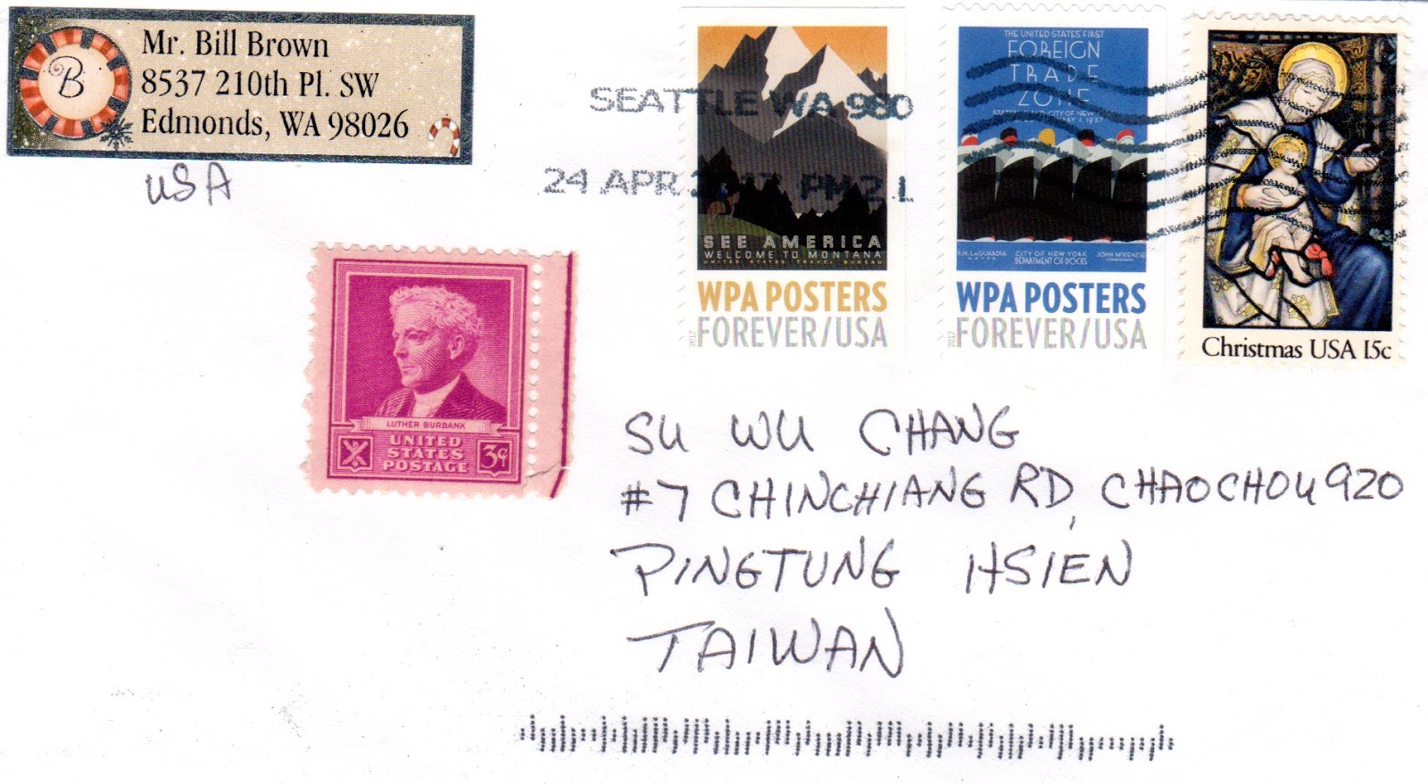 SWCG STAMP WORLD: Thanks! Bill