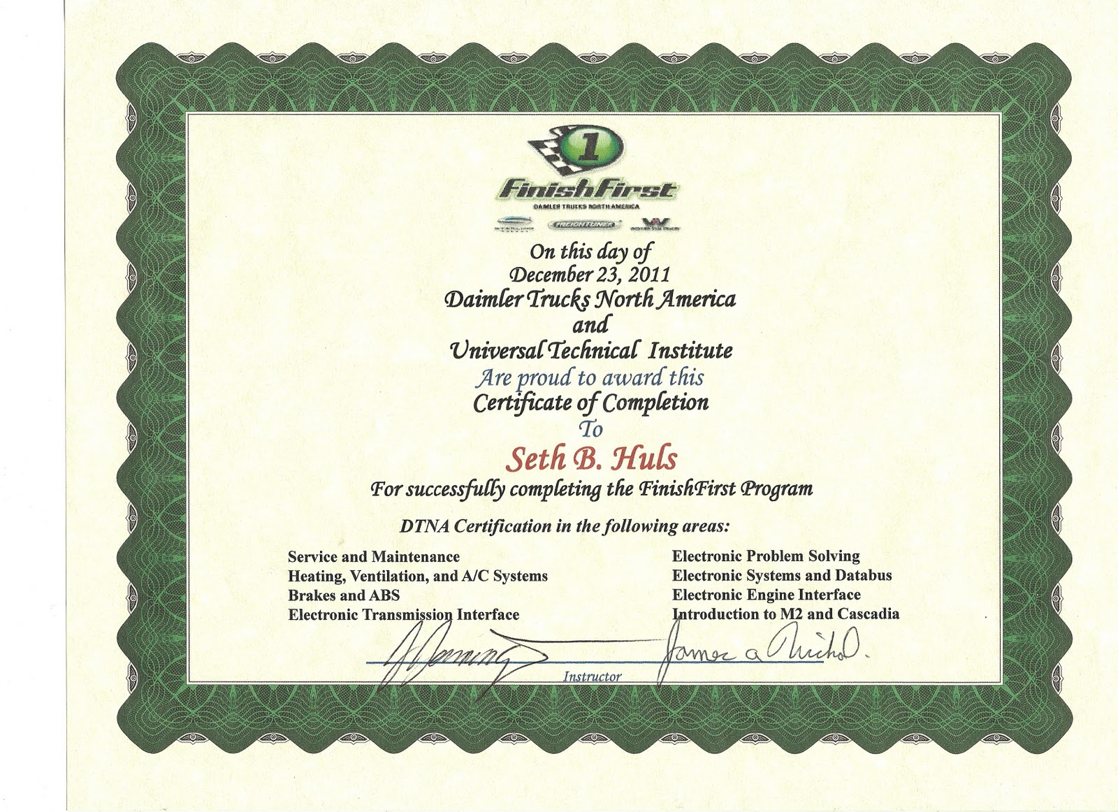 Seth Huls: Seth UTI Graduation Dec 23,2011