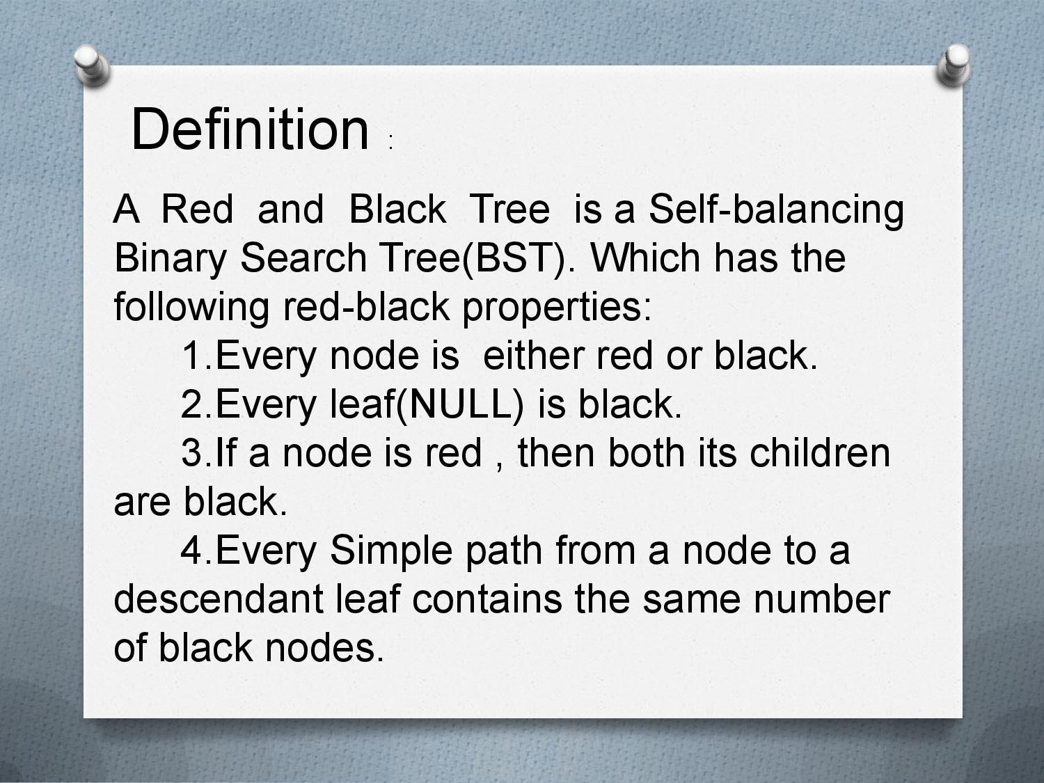 DATA STRUCTURES AND ALGORITHMS: Red Black Tree
