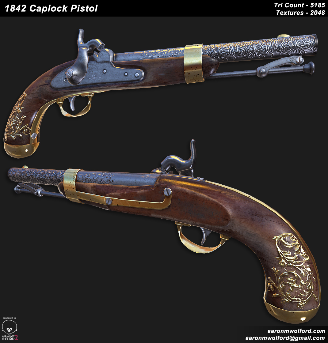 Aaron Wolford: 1842 Caplock Pistol Re-texture