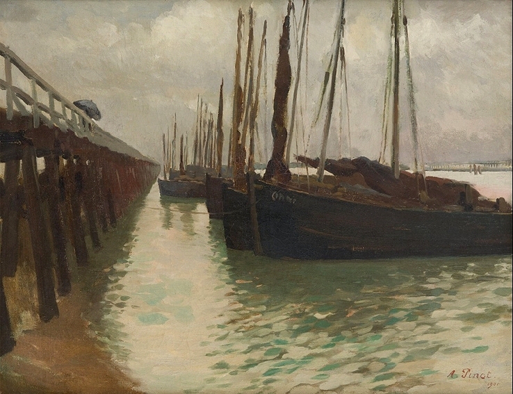 MARINES et Autres peintures: Albert PINOT (1875 - 1962)
