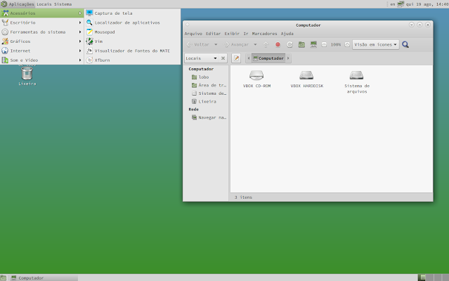 Ambiente gráfico Linux Mate Desktop 1.26