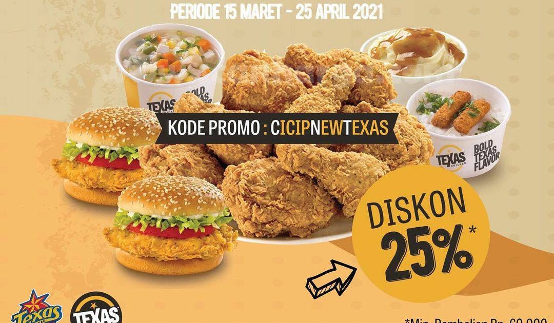 TEXAS CHICKEN Promo DISKON 25% via Aplikasi Grabfood | scanharga