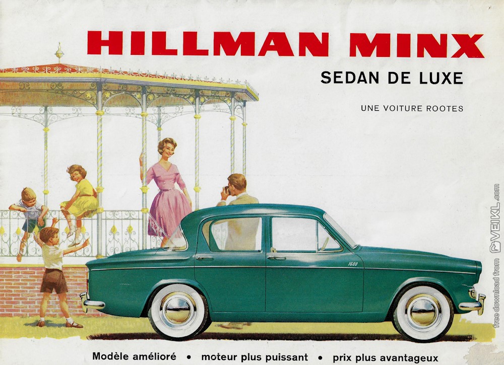 .: 1961. Hillman Minx Sedan DeLuxe. Brochure (Francaise) .: 1961. Hillman Minx Sedan DeLuxe. Brochure (Francaise)