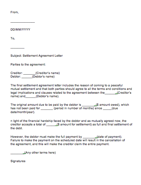 In Full And Final Settlement Letter Template ~ Resume Letter