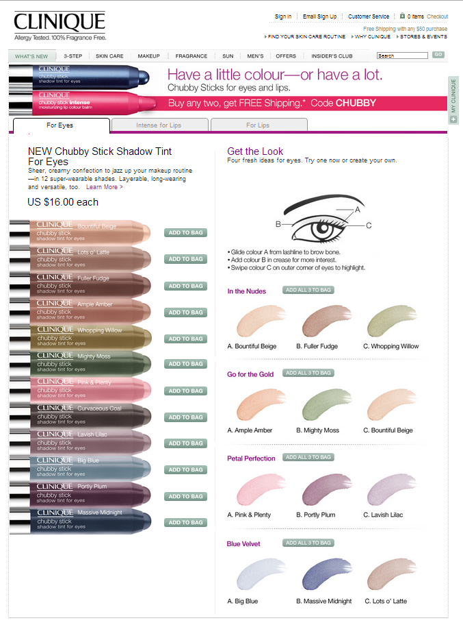 Szépséglabor: Clinique Chubby Sticks for EYES