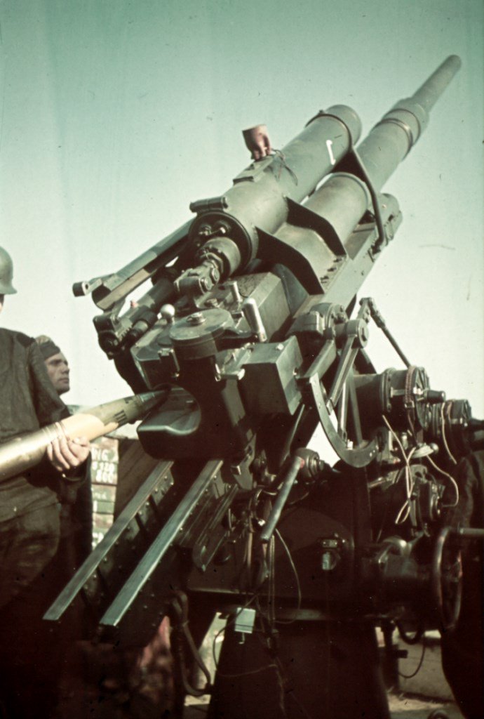 World War II in Color: German Flak 88 Artillery