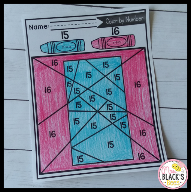Shapes- Color by Number | Mrs. Black's Bees