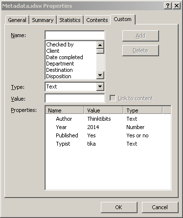 Read / Write Metadata - Excel POI Example | ThinkTibits!