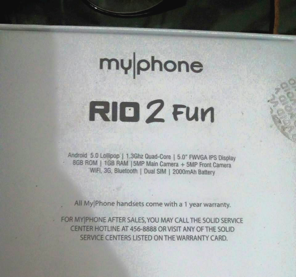 MyPhone Rio 2 Fun Smartphone Images and Specs Leaked Online - GeekPinas